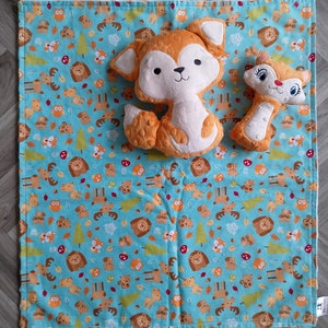Fox Blanket Set, Woodland Baby Set, Fox Baby Gift Set, Fox Rattle, Fox ...