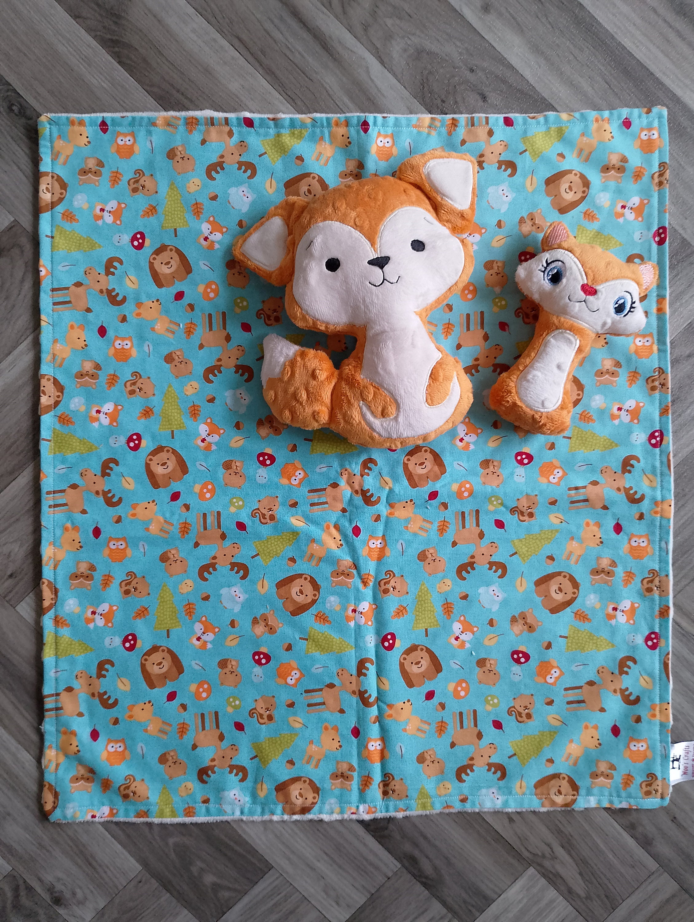 Fox Blanket Set, Woodland Baby Set, Fox Baby Gift Set, Fox Rattle, Fox ...