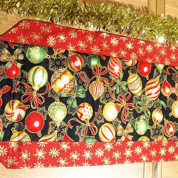 Black and Red Table Runner - Etsy