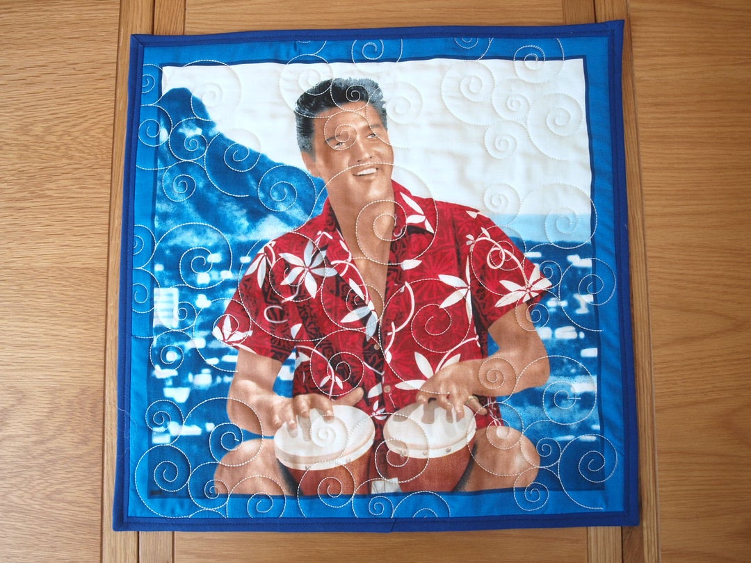 Elvis Gift, Elvis Table Topper, Quilted Table Topper, 17" Square ...