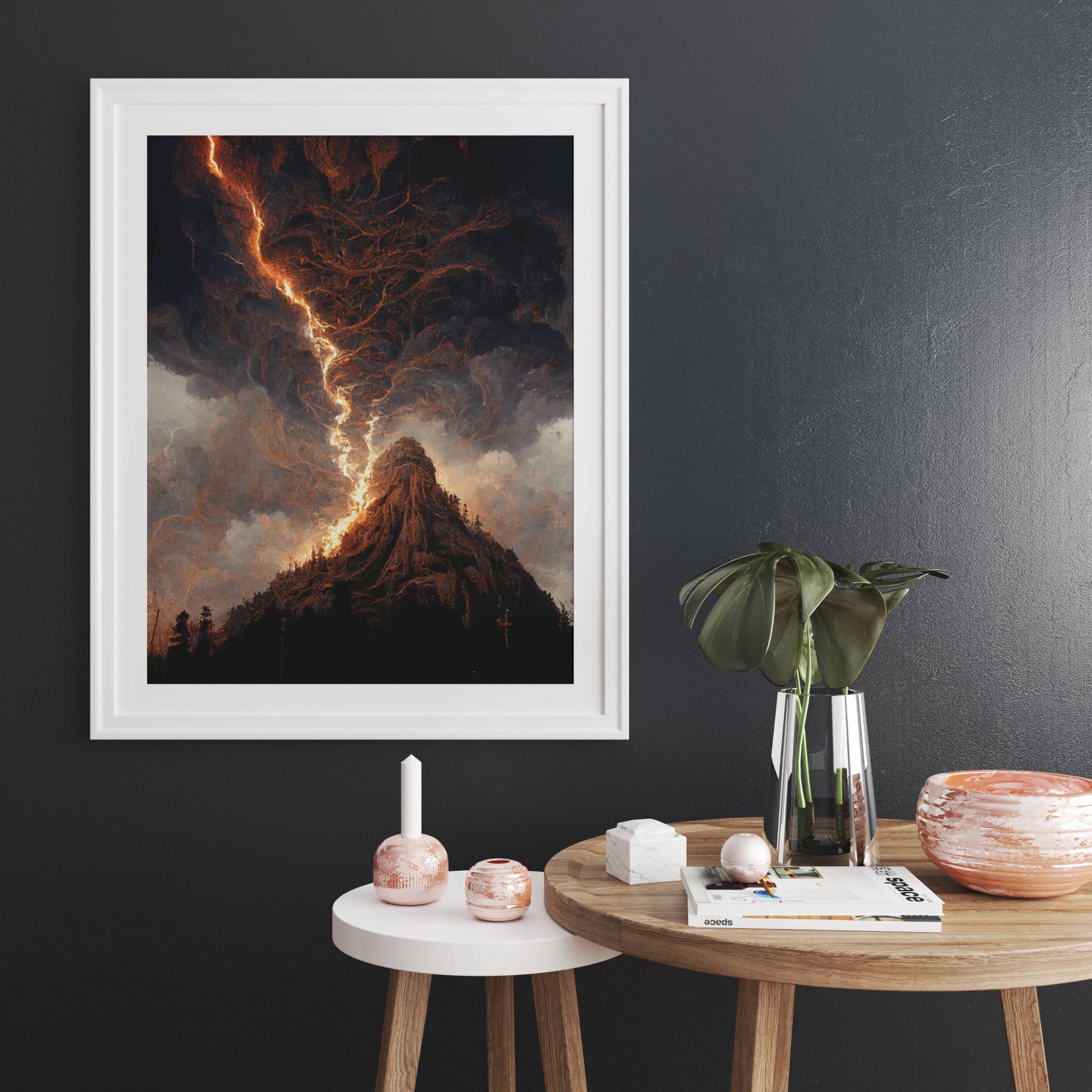 Digital File to Print the Painting of the Mountain of Yah god for Wall ...
