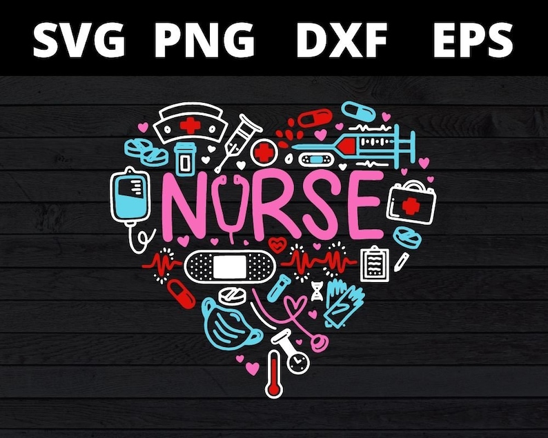 Nurse Heart Svg Files for Cricut - Etsy