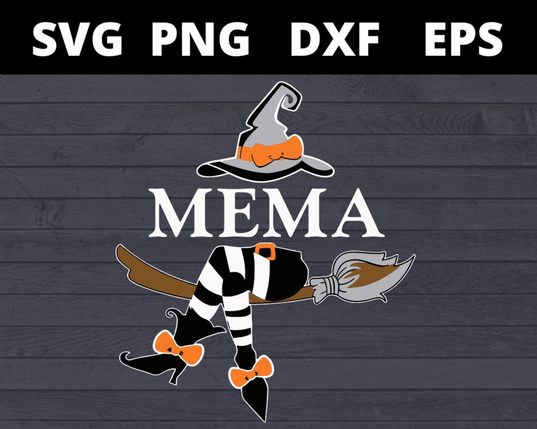 Mema Witch Halloween Svg Files for Cricut - Etsy