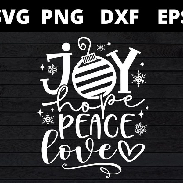 Joy Snowflake Svg - Etsy