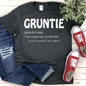 Gruntie Definition Fun Great Aunt T-shirt - Etsy