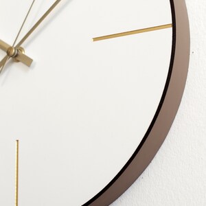 White/gold Unique Wall Clock, Minimalist Wall Clock, Concrete Wall ...