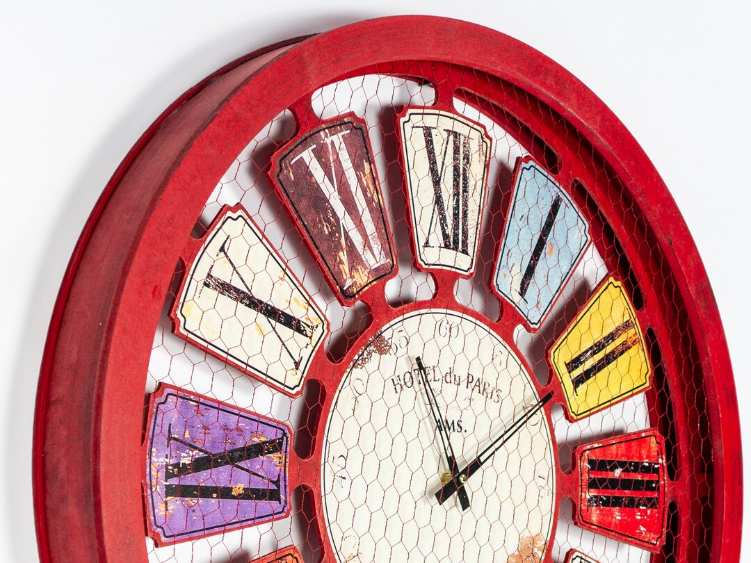 70 Cm 27.5 Large Wall Clock Rustic Wall Clock Rustic - Etsy