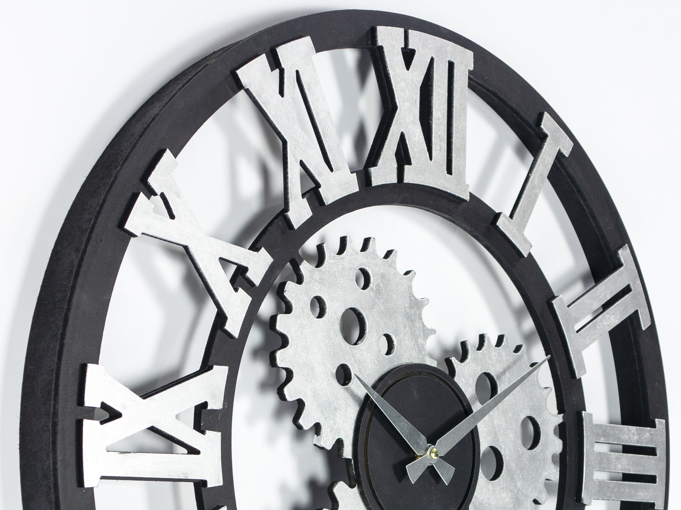 65 Cm 25.6 Large Wall Clock 3D Clock Rustic Wall | Etsy