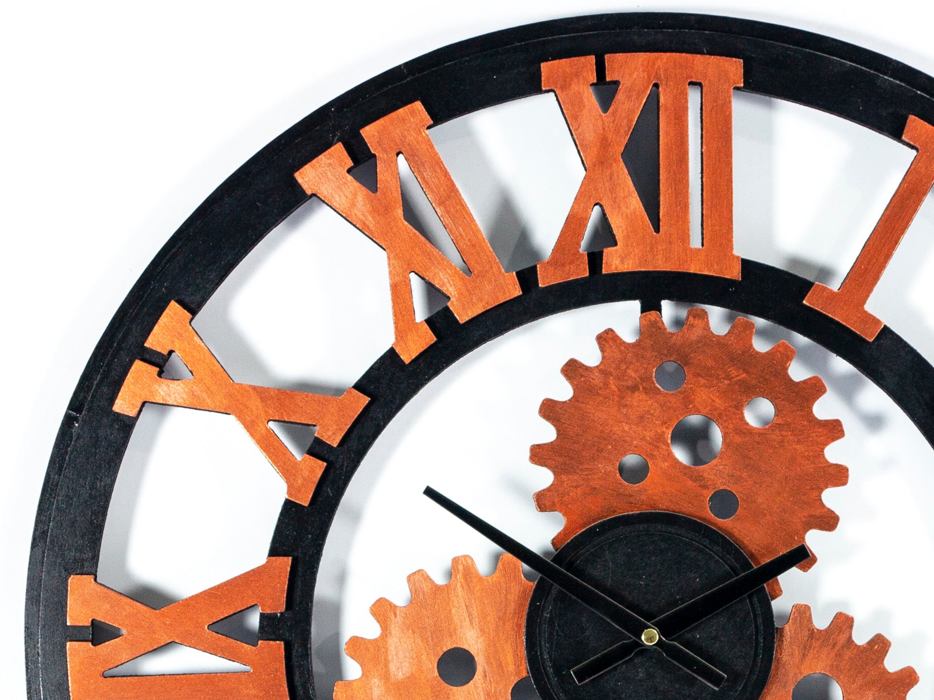 65 Cm 25.6 Large Wall Clock 3D Clock Rustic Wall | Etsy