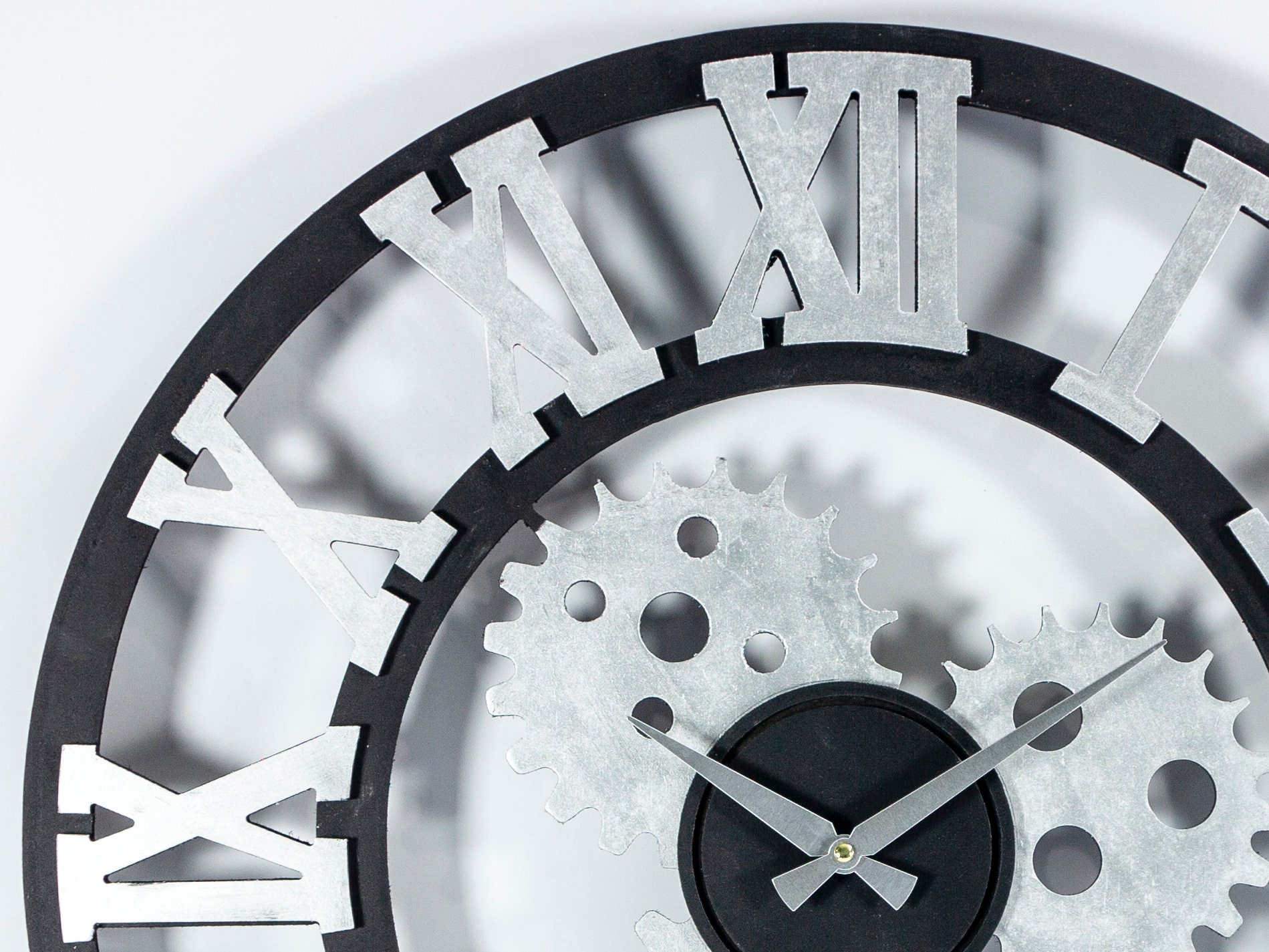 65 Cm 25.6 Large Wall Clock 3D Clock Rustic Wall | Etsy