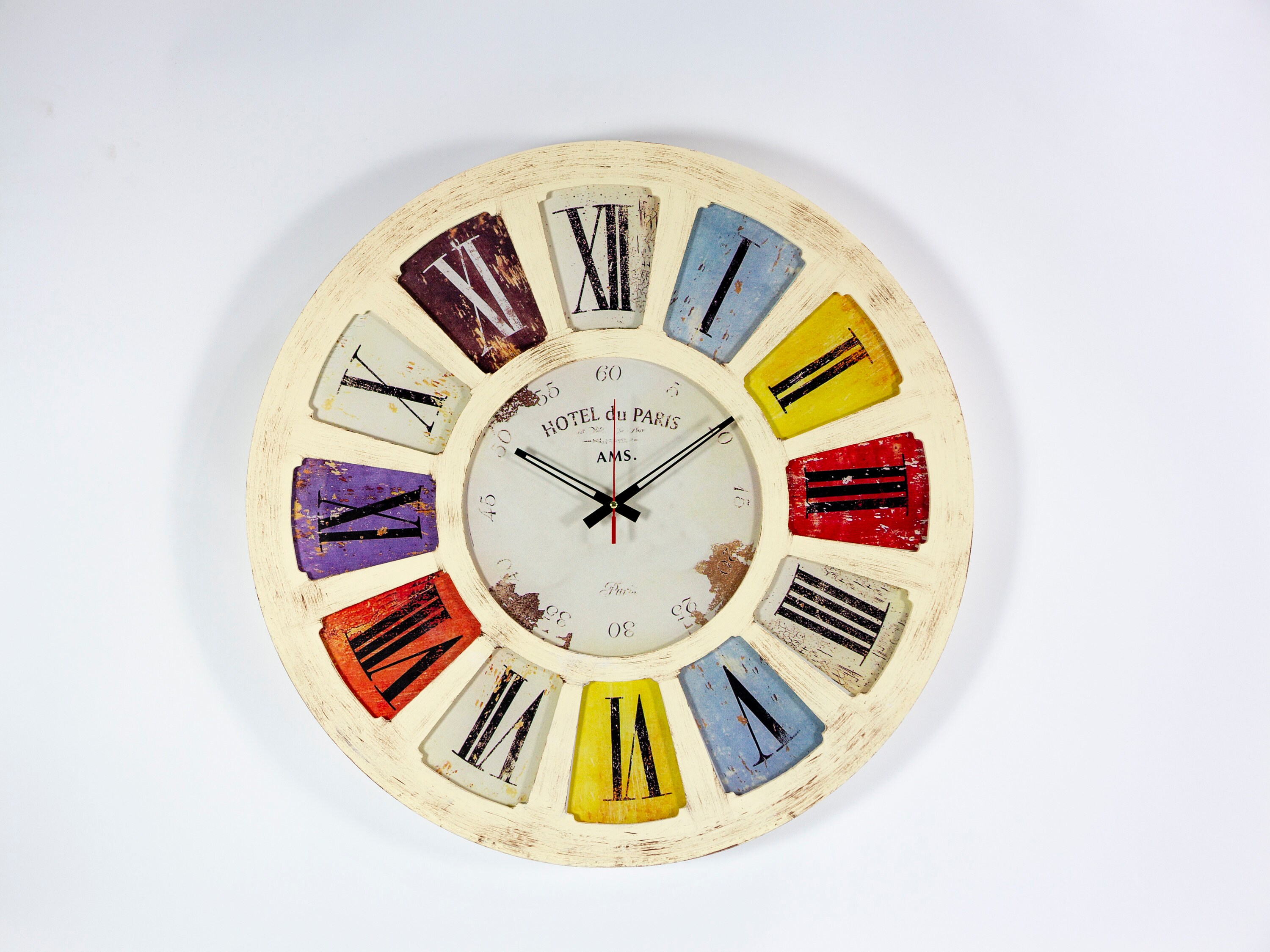 65 Cm 25.6 Large Wall Clock Rustic Wall Clock Rustic | Etsy