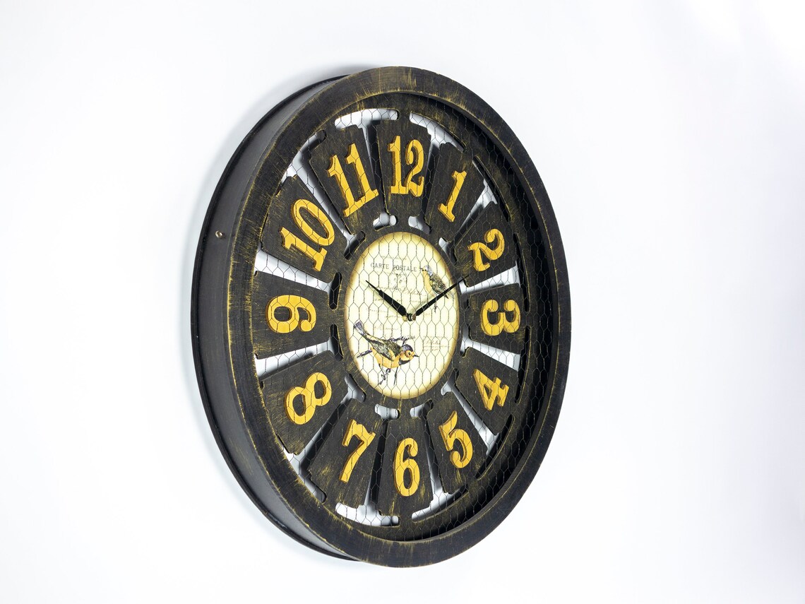 70 cm 27.5 Large Wall Clock Rustic Wall Clock Rustic | Etsy