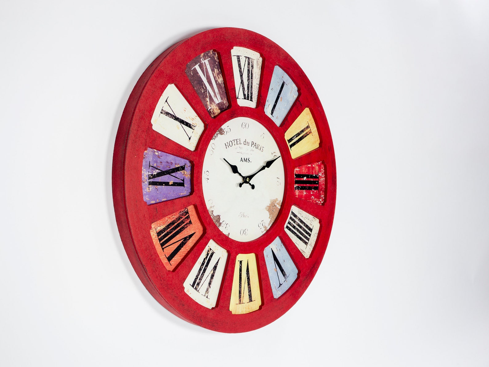 65 Cm 25.6 Large Wall Clock Rustic Wall Clock Rustic - Etsy
