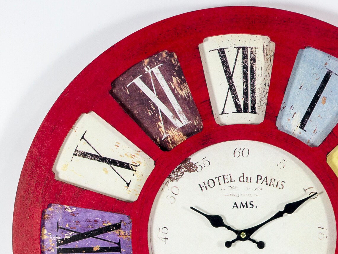 65 Cm 25.6 Large Wall Clock Rustic Wall Clock Rustic - Etsy