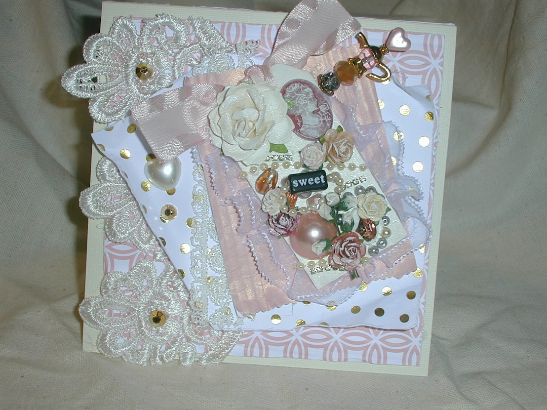 Card Hat Pin/shabby Chic All Occasion - Etsy
