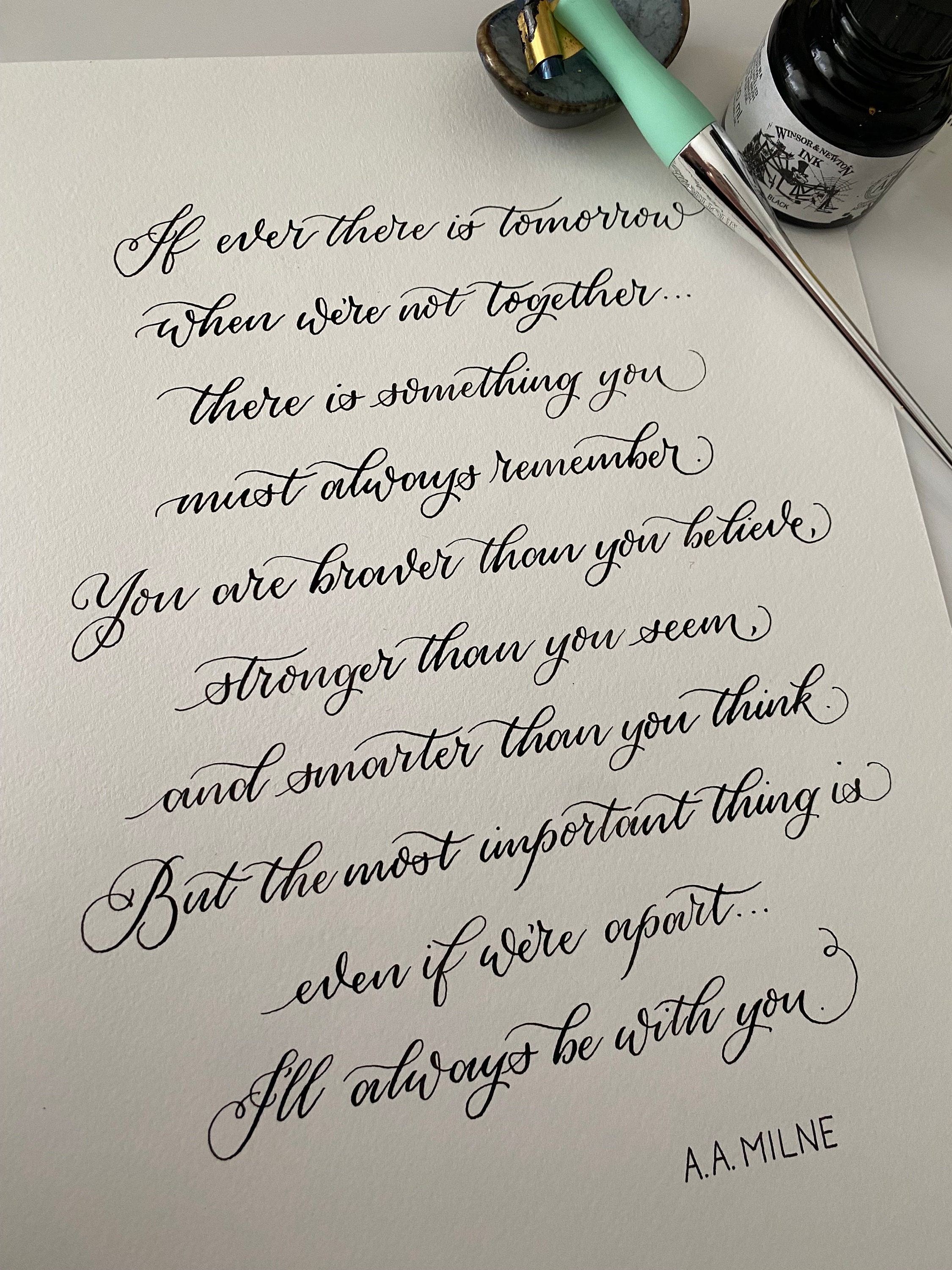 Custom Hand Lettered Modern Calligraphy Piece, Bespoke Art, Calligraphy ...
