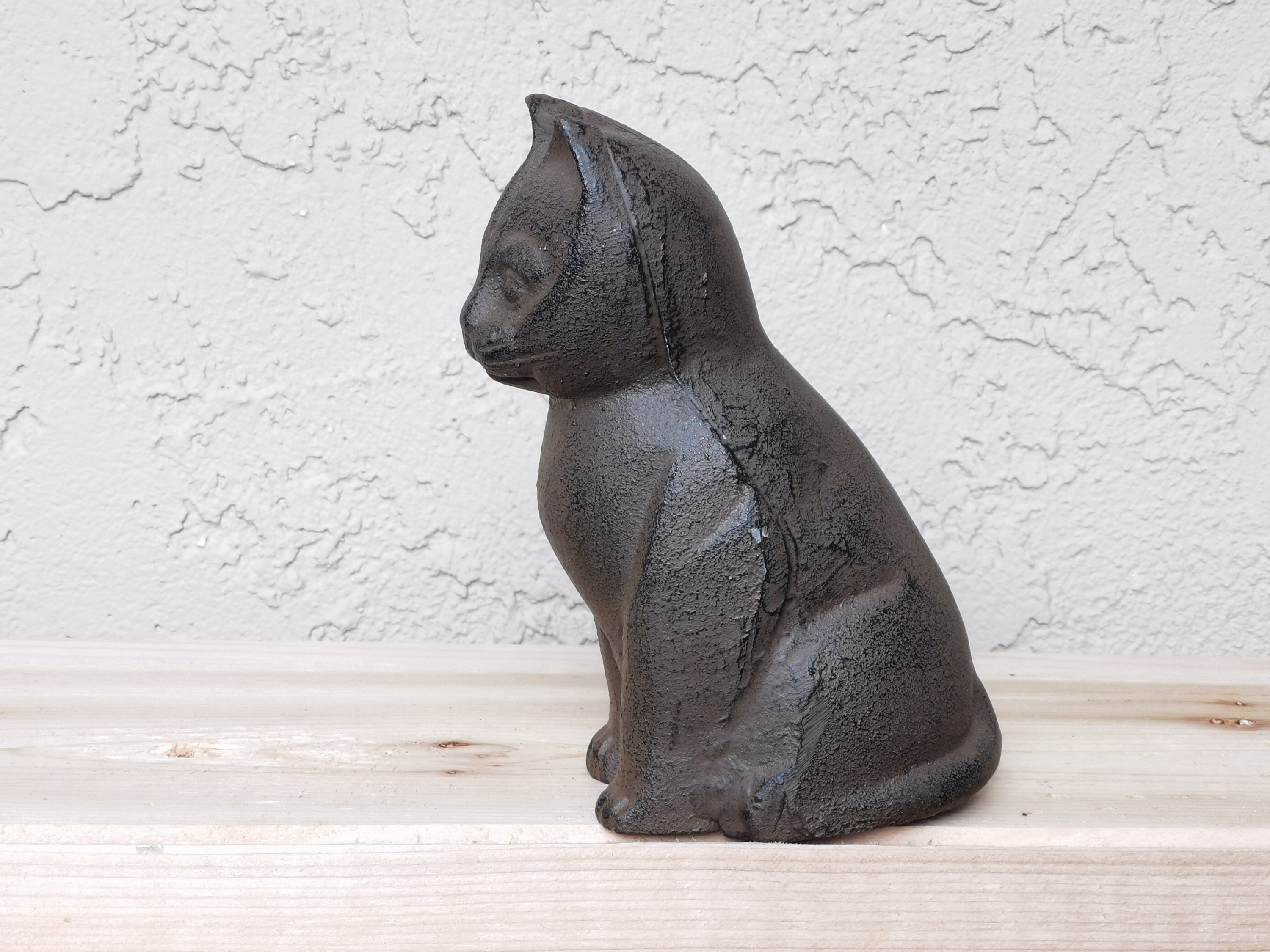Figura de gato de hierro fundido negro / gato de hierro | Etsy