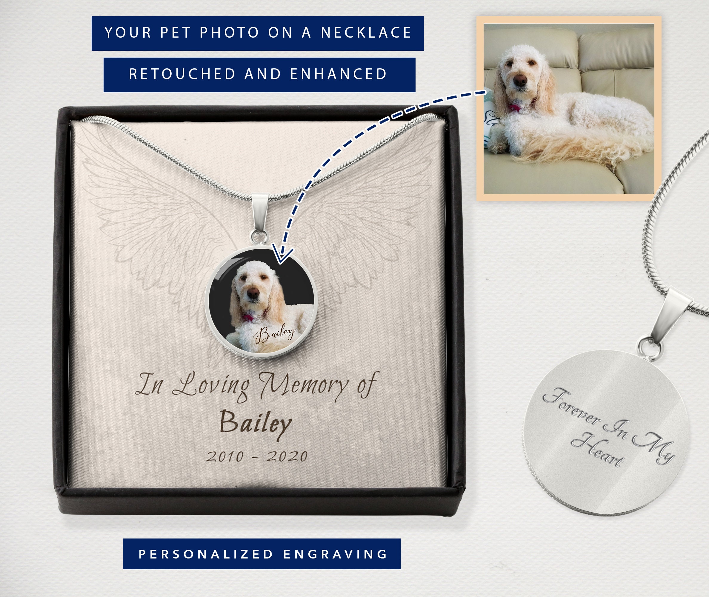 Cadeau de deuil collier de perte danimaux de compagnie | Etsy