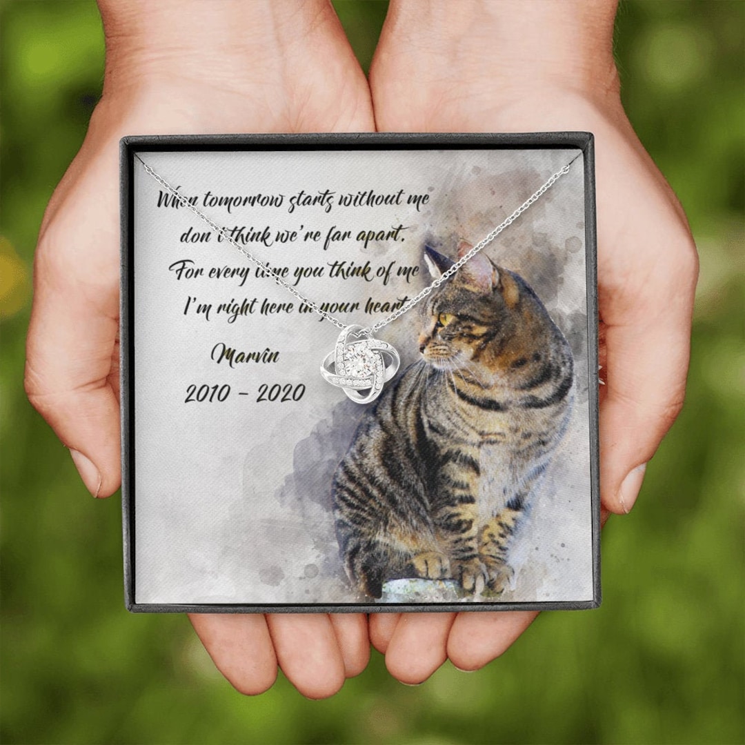 Cat Memorial Necklace Cat Memorial Gift Cat Memorial - Etsy