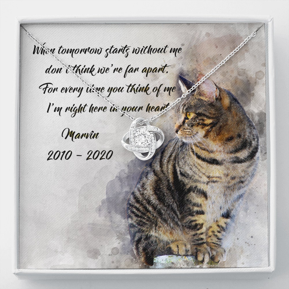 Cat Memorial Necklace Cat Memorial Gift Cat Memorial | Etsy