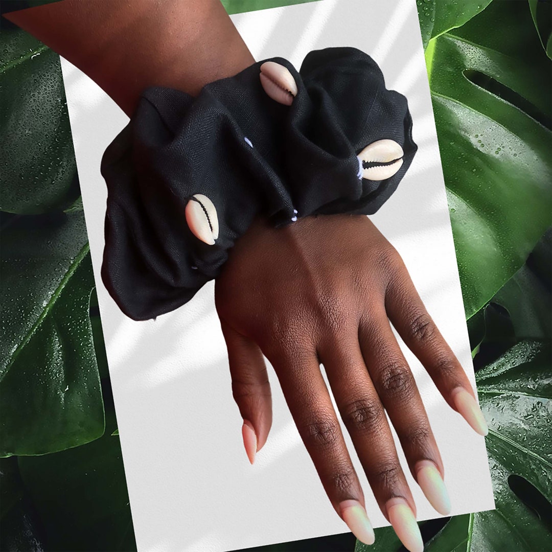 Cowrie Shell Studded Jumbo Scrunchie - Etsy