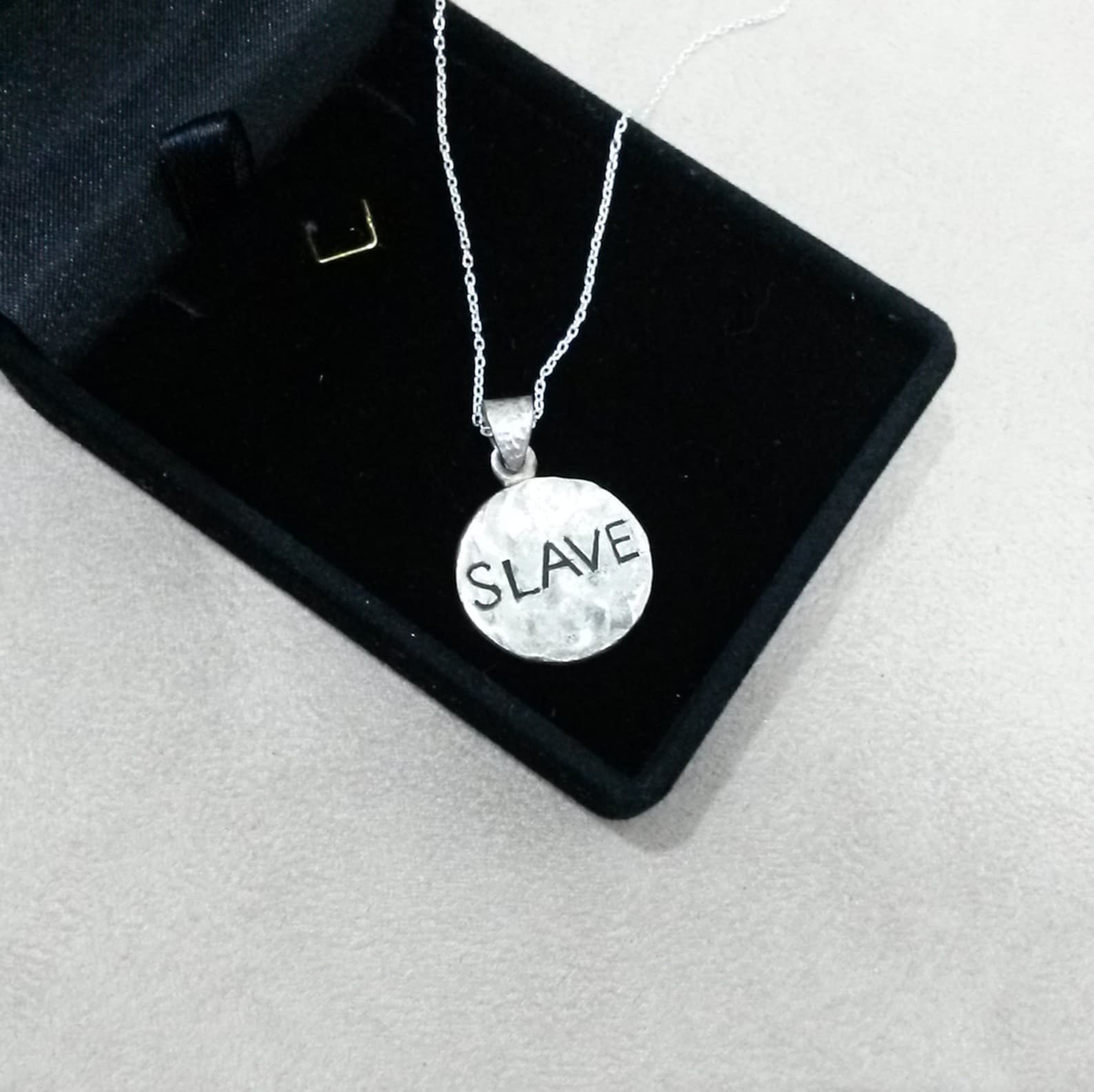 Slave Necklace Sex Theme Pendant Sterling Silver Slave Etsy