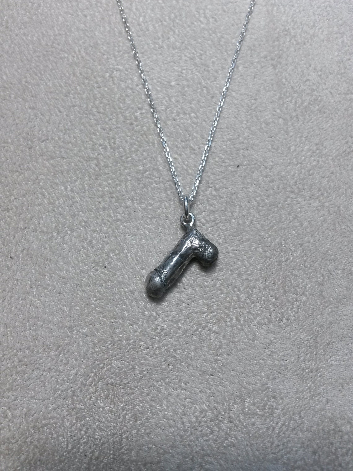 Erotic Jewelry Penis Necklace Sterling Silver Cock Necklace Etsy
