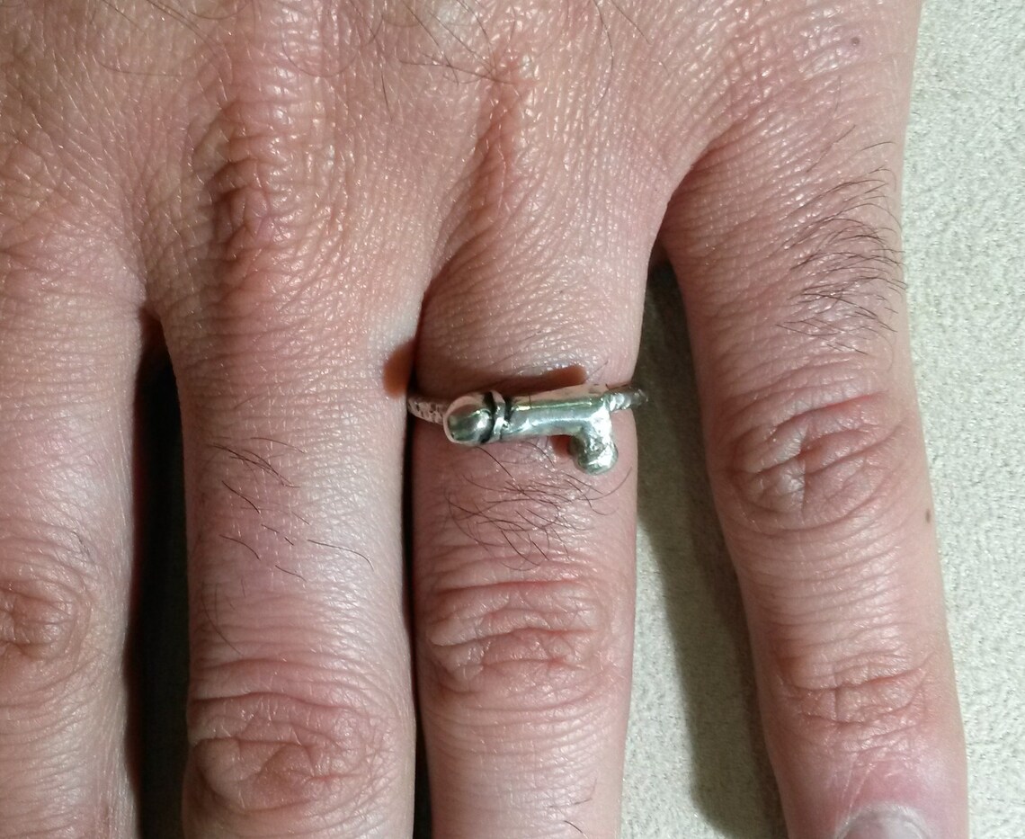 Penis Ring Sterling Silver Penis Ring Sex Schmuck | Etsy