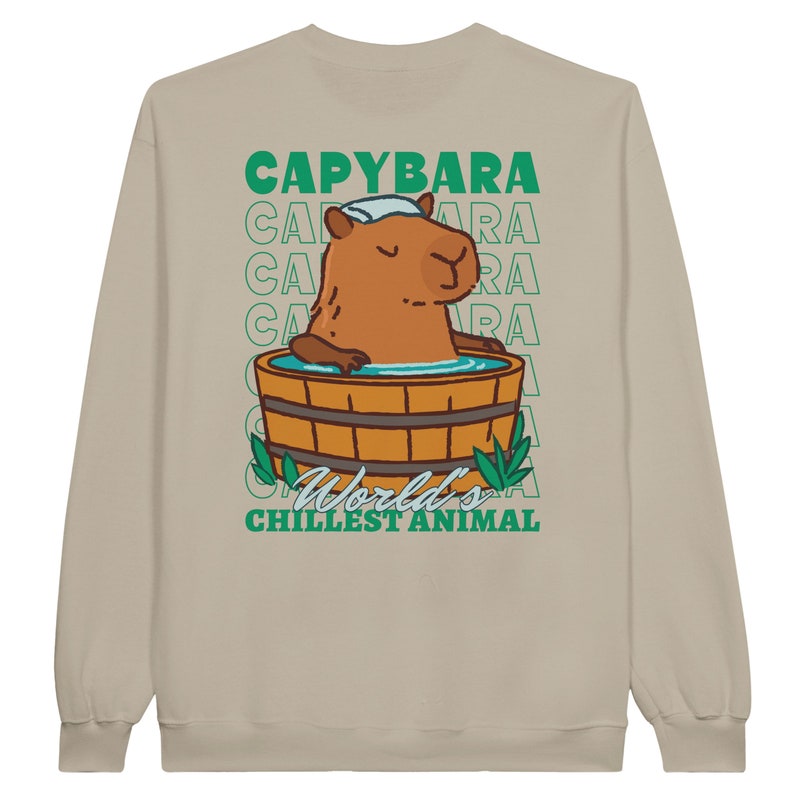 Capybara Sweatshirt, Capybara Lover Sweatshirt, Capybara Japanese Onsen ...