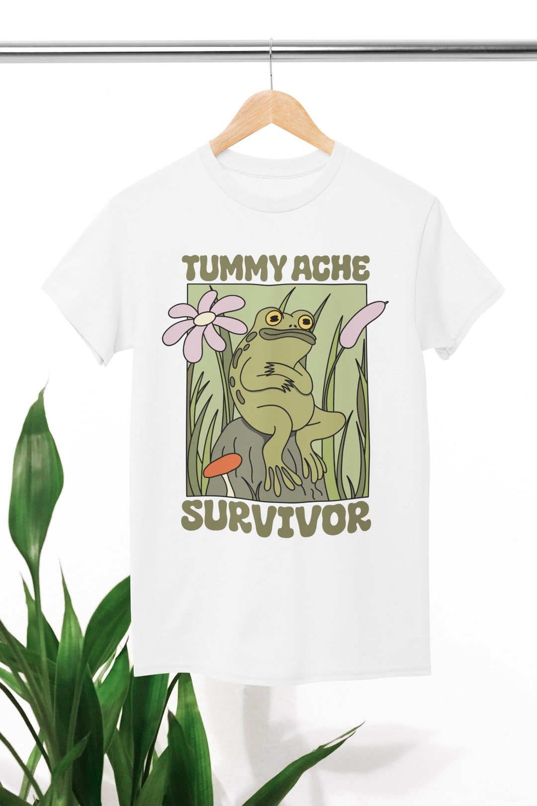 Funny Frog Shirt, Tummy Ache Survivor Shirt, Retro Frog Shirt, My Tummy ...