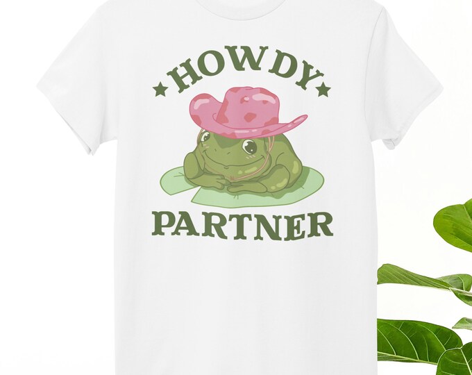 Frog Shirt, Cowboy Frog Shirt, Howdy Partner Shirt, Groovy Frog Shirt ...
