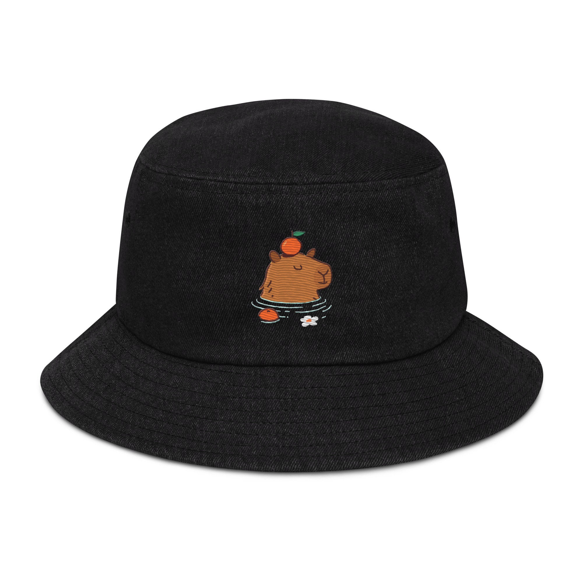Capybara Bucket Hat, Capybara Embroidery Bucket Hat, Capybara Hat ...
