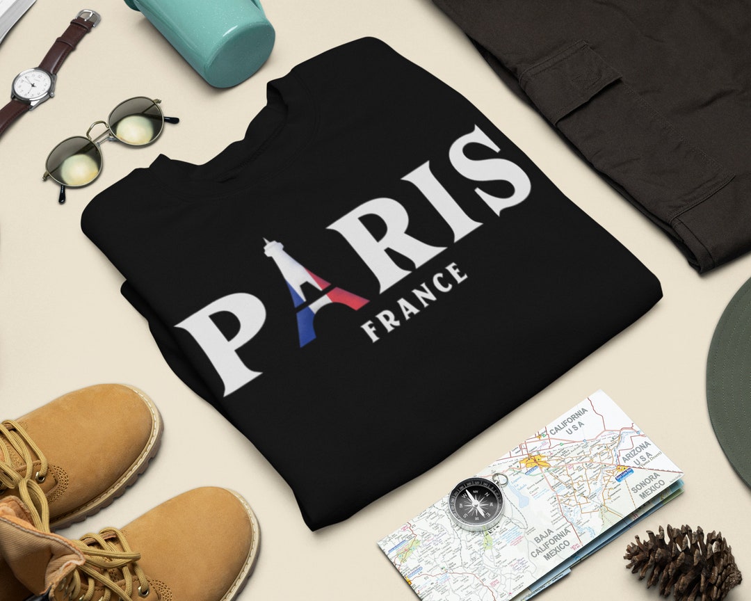 Paris Sweatshirt, Travel Paris France Sweatshirt, Eiffel Tower ...