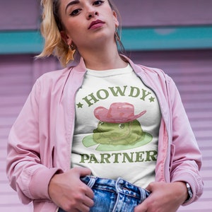 Frog Shirt, Cowboy Frog Shirt, Howdy Partner Shirt, Groovy Frog Shirt ...