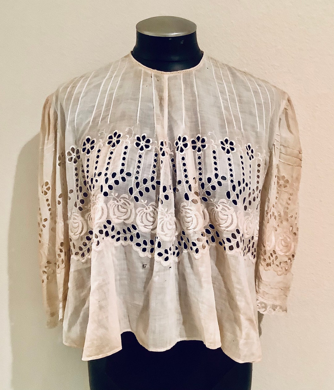 Dainty Antique Edwardian Lace Cotton Tea Blouse - Etsy