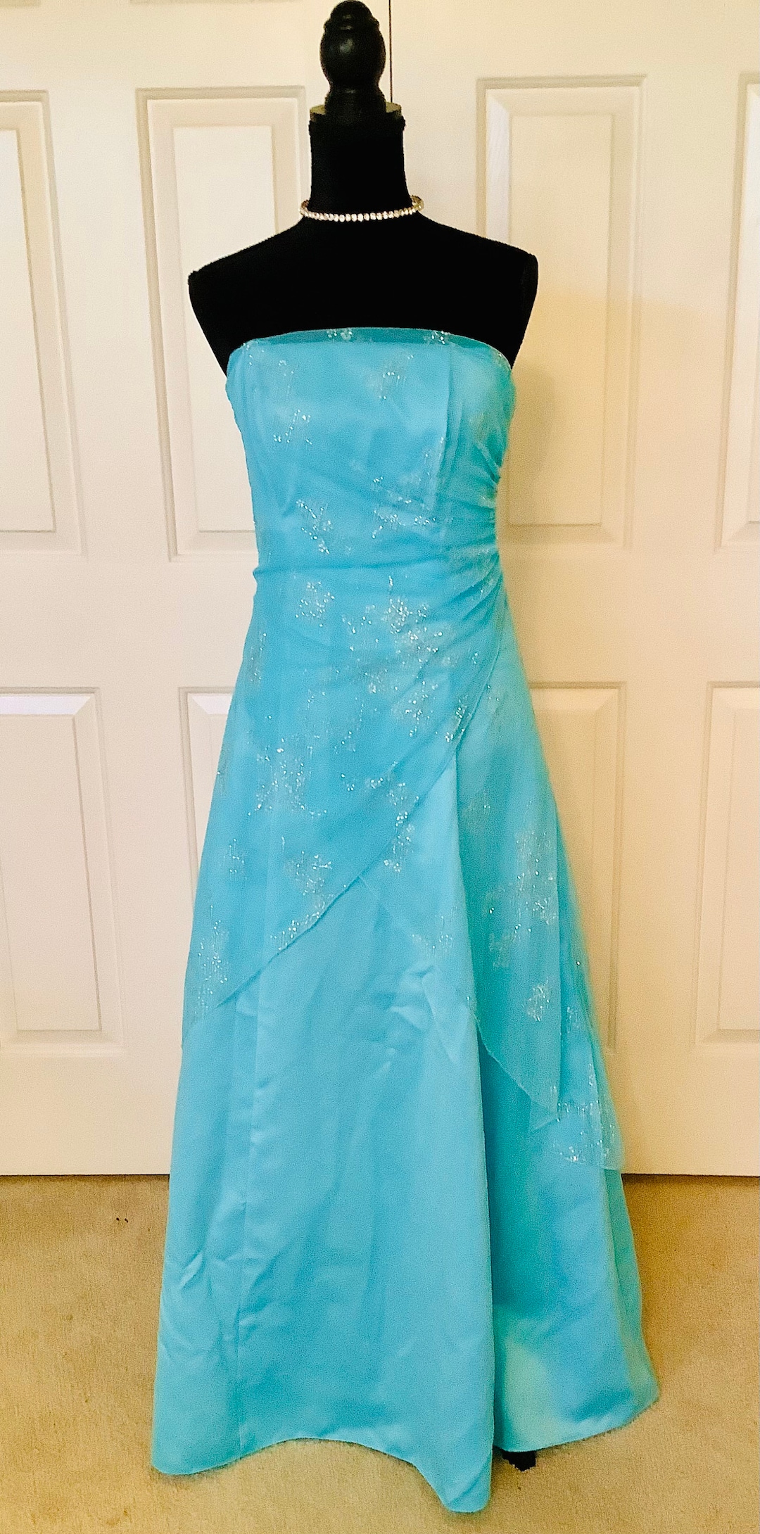 Sparkly Blue Vintage Ball Gown - Etsy
