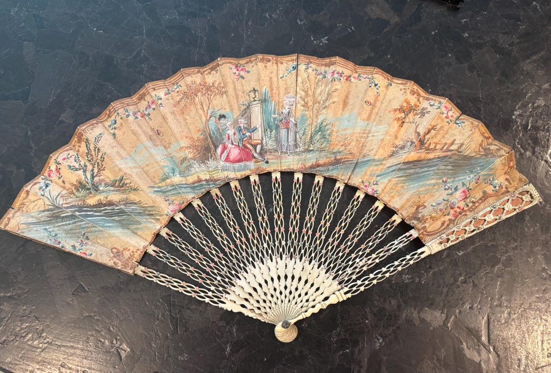Gorgeous Antique 18th Century Hand Fan - Etsy