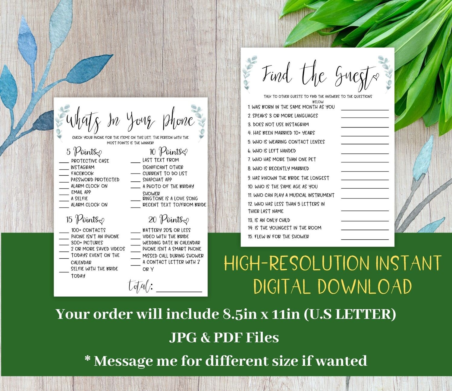 Bridal Shower Games Bundle PRINTABLE Activity Pack Wedding - Etsy