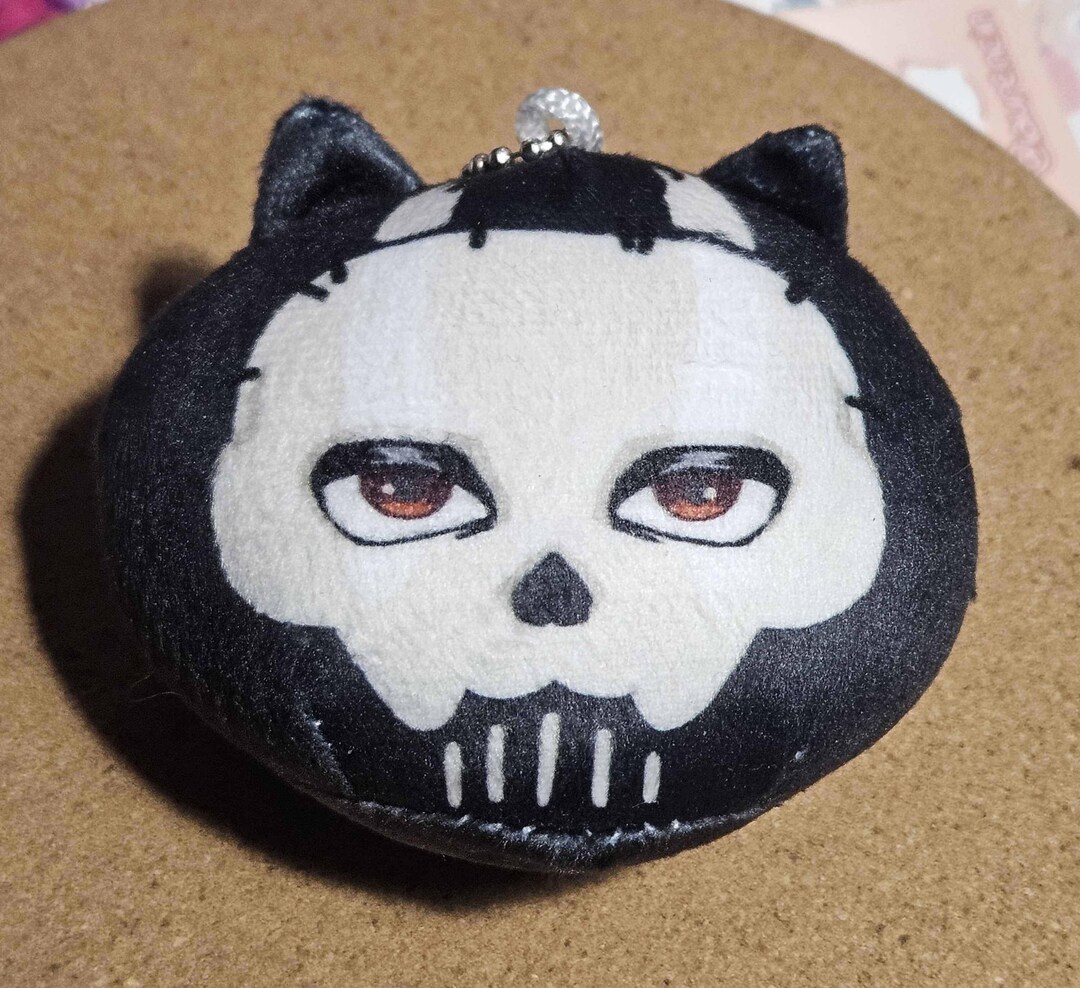Ghost Cat Plush Keychain - Etsy