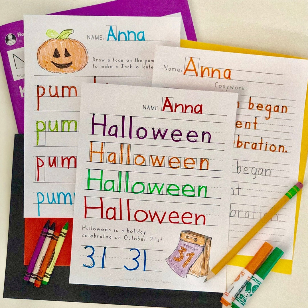 Halloween Handwriting Practice Authentic Handwriting Without Tears ...