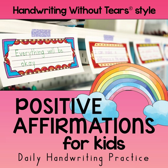POSITIVE AFFIRMATIONS Handwriting Handwriting Without Tears® | Etsy