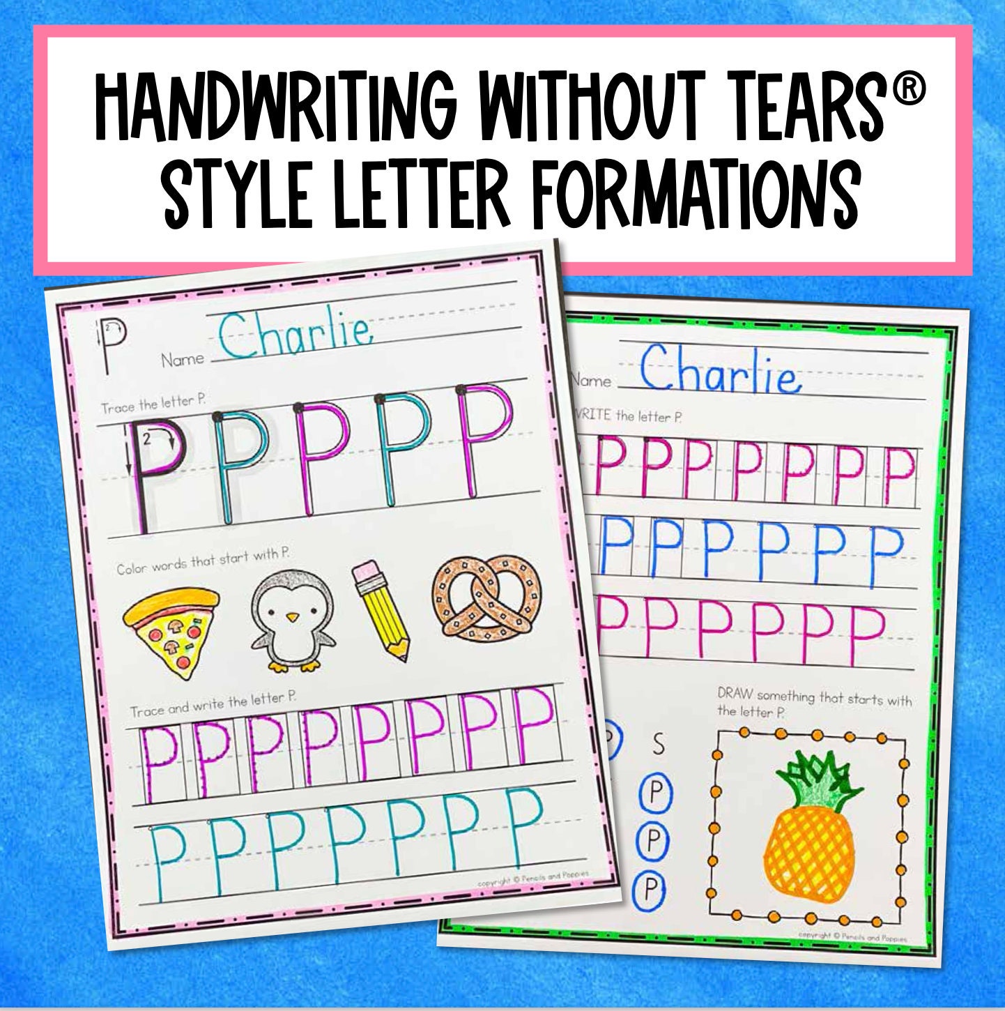 Preschool CAPITAL Letters Handwriting Without Tears® Style Daily ...