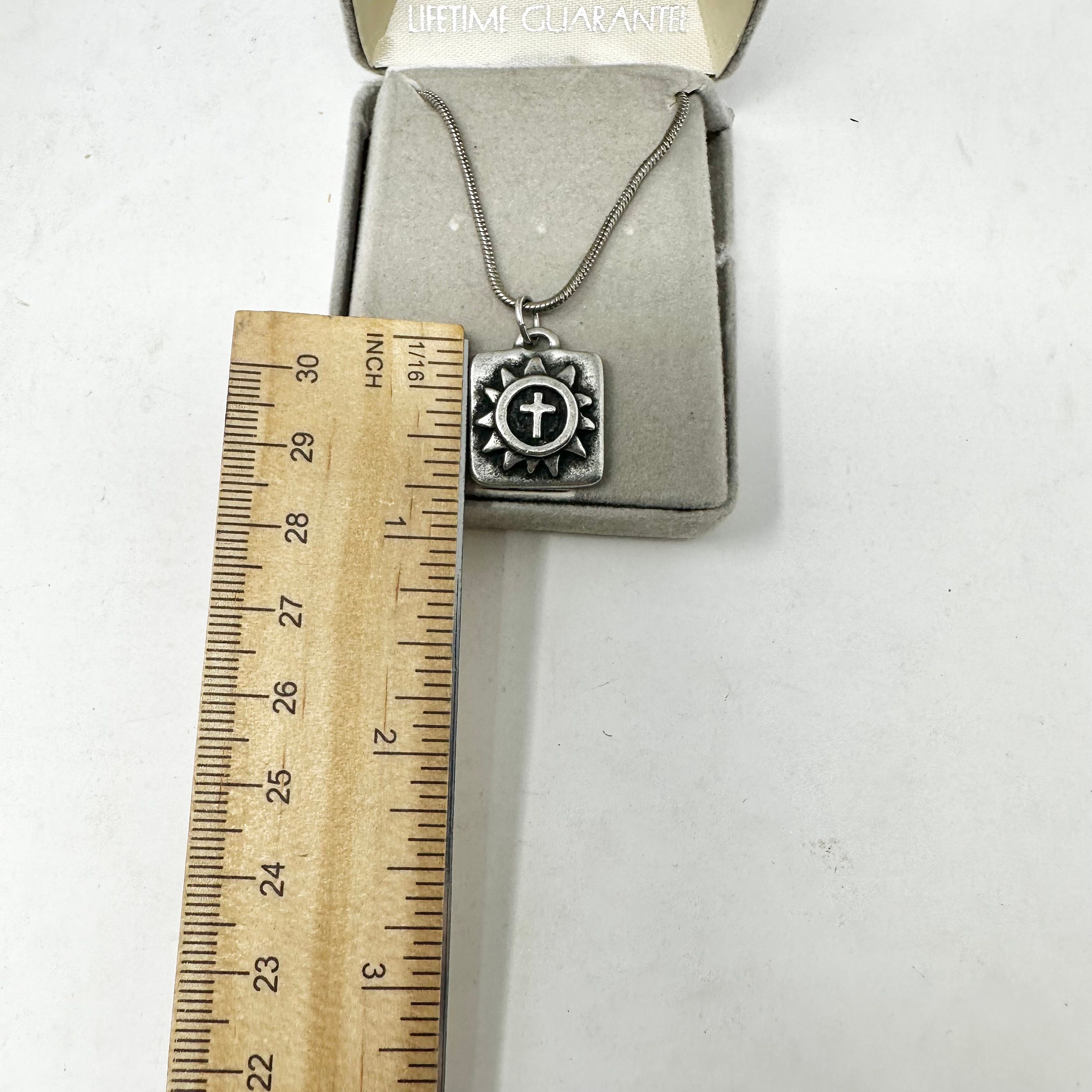 Vintage Bob Siemon Cross Sun Necklace 24 Silvertone Chain W Pendant - Etsy