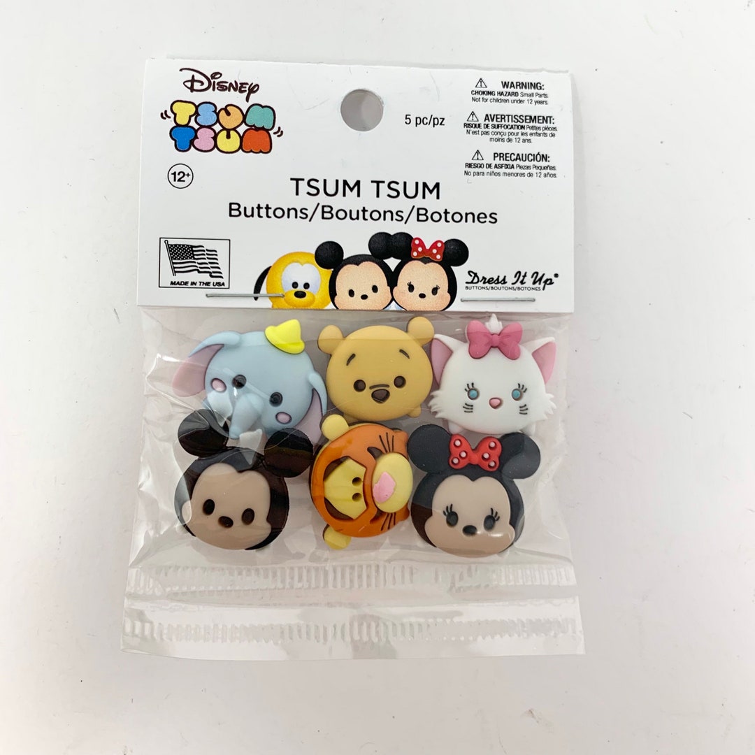 Disney Tsum Tsum Buttons Minnie Kitty Pooh Dumbo Mickey Tigger - Etsy