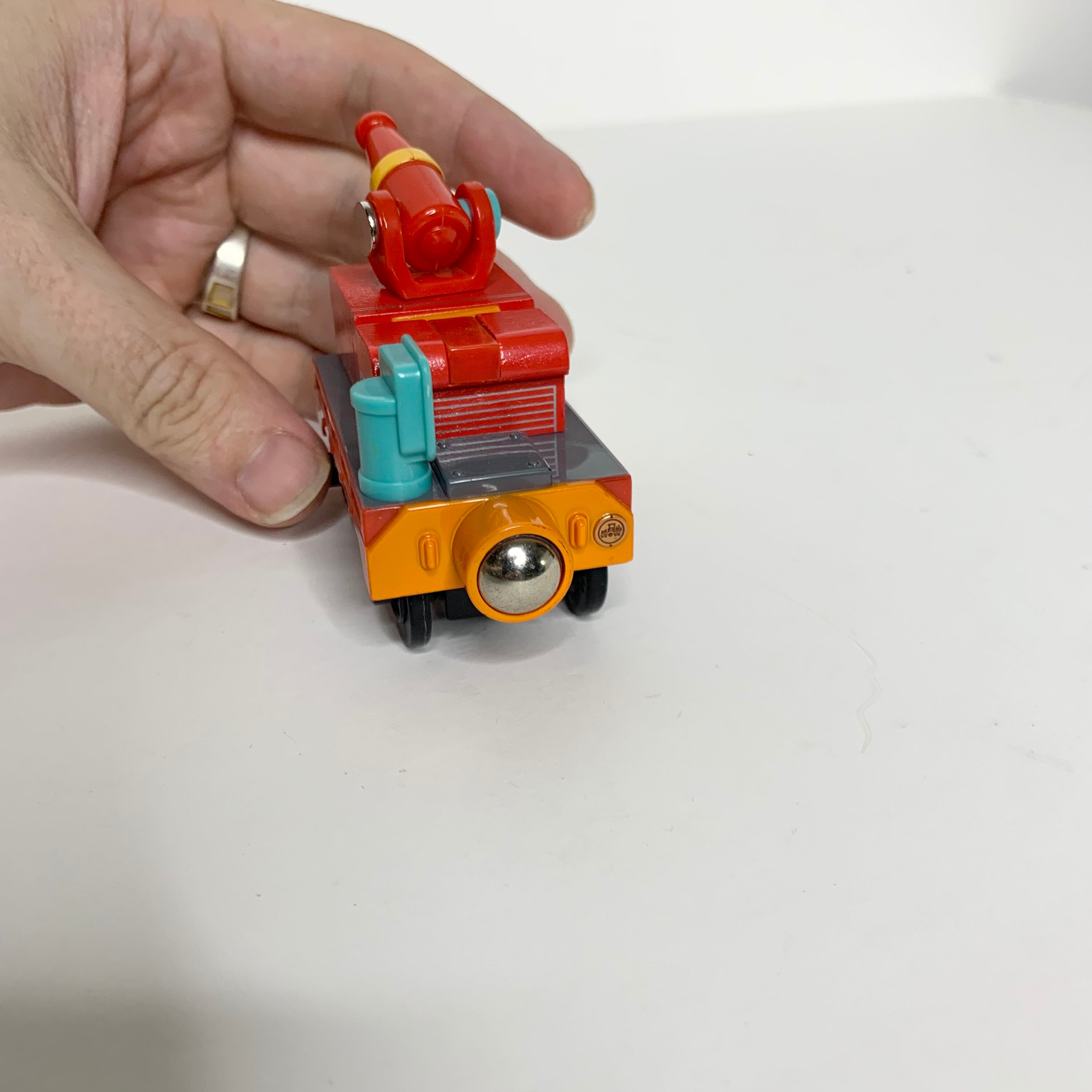 Chuggington Fire Wagon Wooden Train Car Toy - Etsy