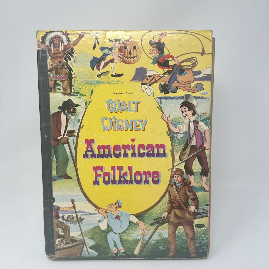 Vintage 1956 Walt Disney American Folklore Book Whitman Authorized Ed ...