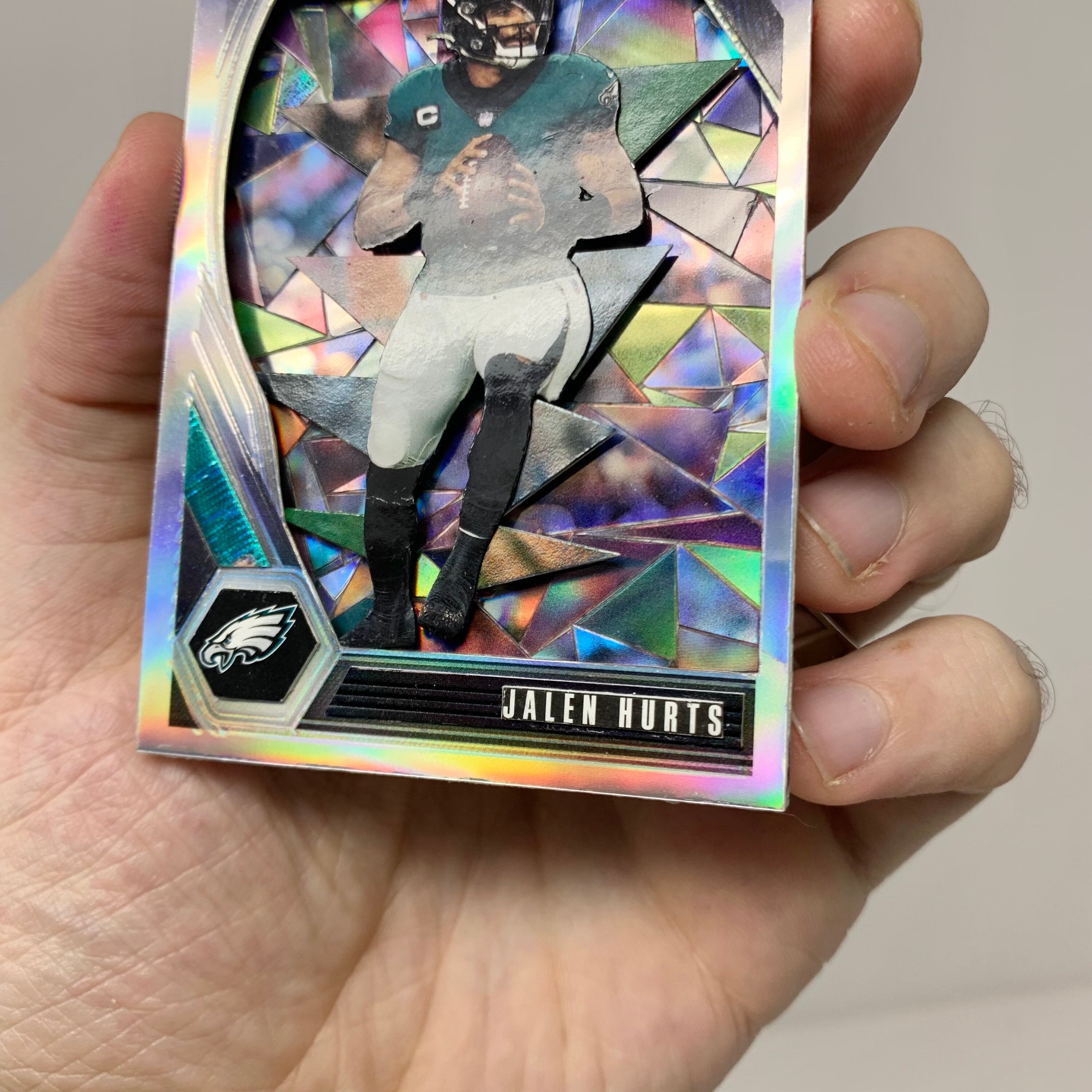 Jalen Hurts Custom Football Art Sports Card 1/1 Handmade Philadelphia ...