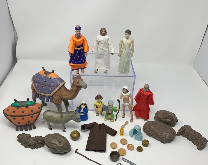 Vintage 2006 BQ Biblequest Bible Action Figures Camel Wiseman Shepard ...