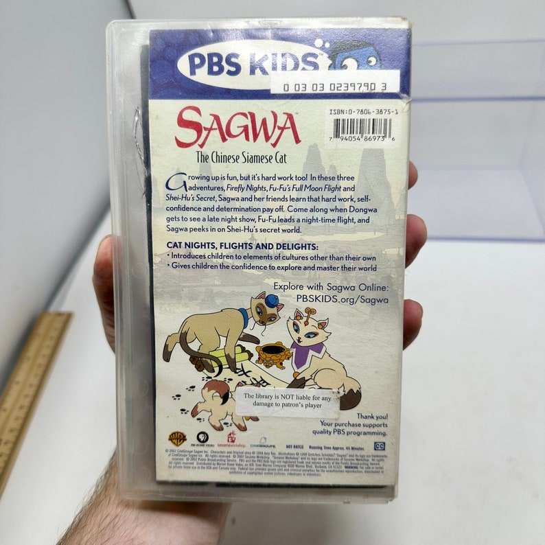 Vtg PBS Kids Sagwa Chinese Siamese Cat VHS Video Nights - Etsy