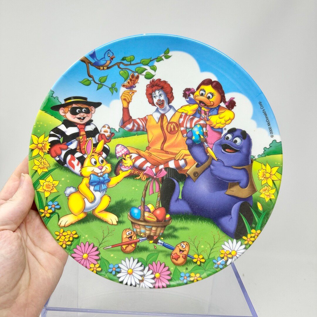Vtg 2000 Mcdonalds Easter Plastic Plate Ronald Grimace Easter Bunny ...